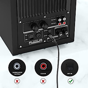 EMK Optical Audio Cable Optical Cable Digital Fiber Optic Toslink Cable for Sound Bar, TV, PS4, Xbox, Home Theater & More (3 Feet/1M, Slim Nylon Braided, Black1)