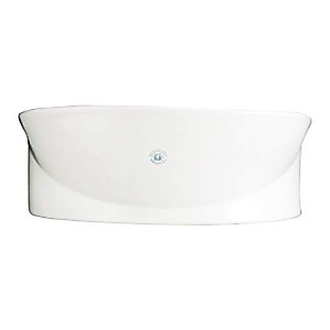 Renovators Supply Manufacturing Bathroom Sinks 17 in. White Ceramic Wall Mounted Bathroom Vessel Sink Juniper with Overflow and Faucet Hole