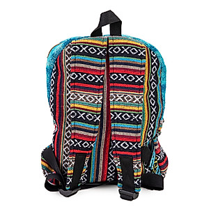 Freakmandu Collections Mushroom Hemp Backpack Bag - Eco Friendly Unique Unisex Rustic Durable