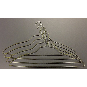 FABRICARE CHOICE - Box of 100 13 Gauge 20" Wire Golf Knit Hangers Gold