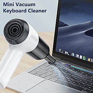 Fanisic Mini Vacuum, Wireless Handheld Car Vacuum Cleaner Rechargeable, 8000PA Strong Suction, 3 in1 Dust Buster & Air Blower & Hand Pump, Dry Use for Car, Keyboard, Inflate/Deflate Swim Ring