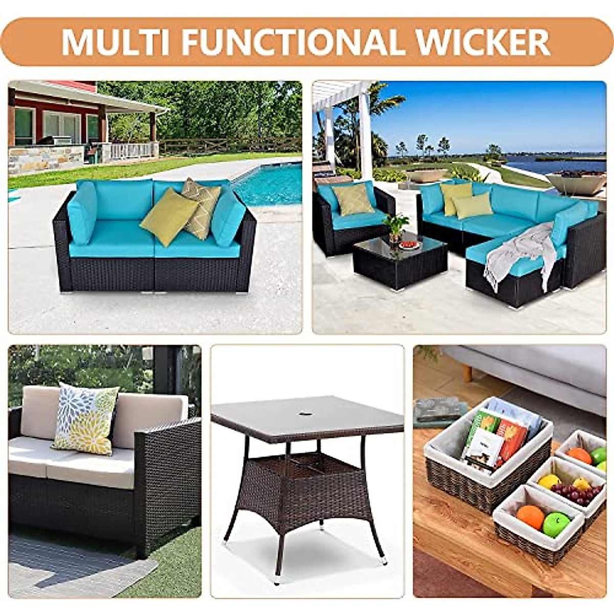 windaze 230FT Wicker Repair Kit, Synthetic PE Rattan Repair Material for Patio Furniture, Waterproof Wicker Repair Supplies Replacement for Knit DIY Repair