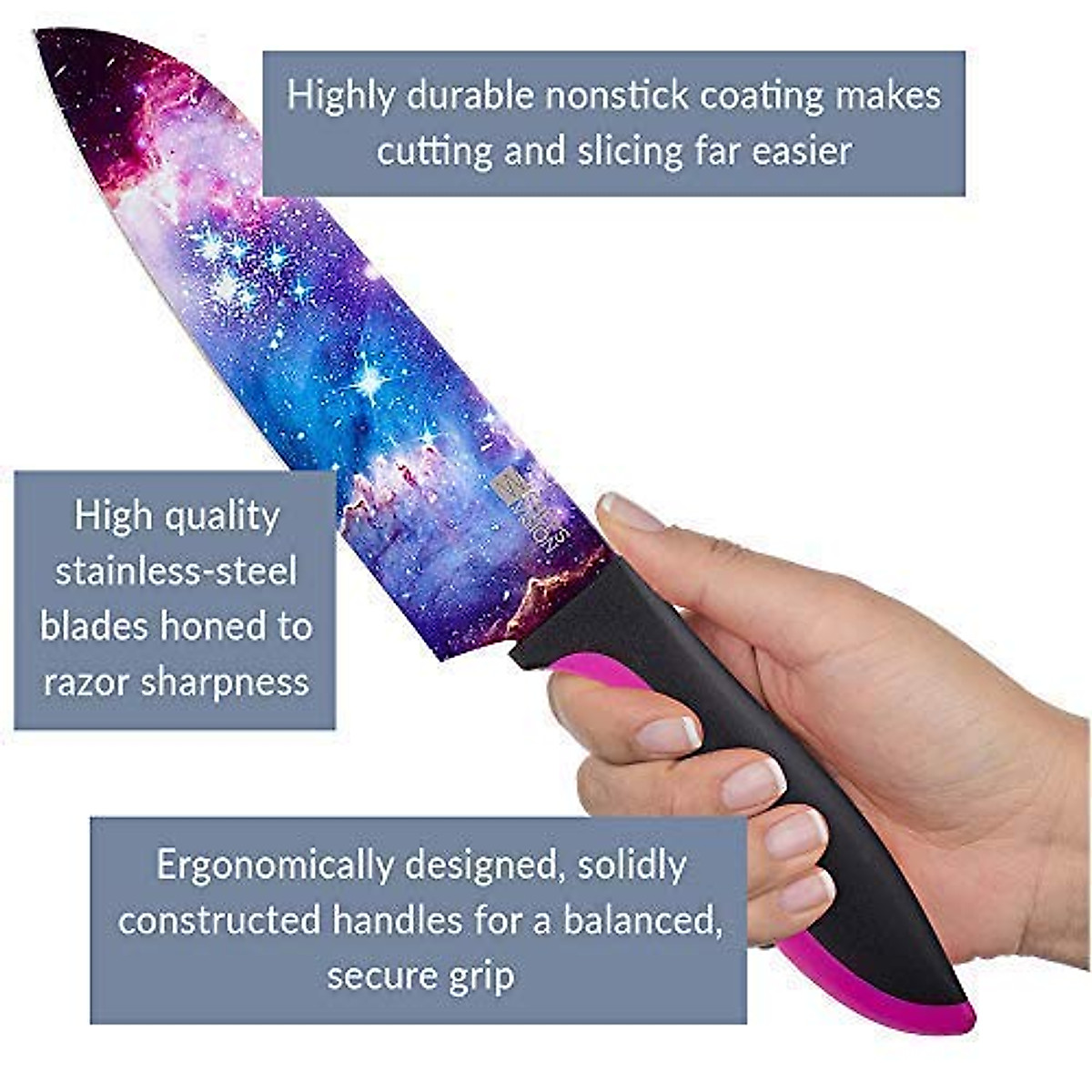 Cosmos Knife Set Bundle With Slice Bright Flexible Cutting Mats