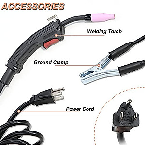 OPTICO MIG 135E Welder Machine, 110/120V IGBT Welding Machine, Gasless Flux Cored Welder, Automatic Wire Feed Welder with 40-100A for Beginner, DIY Home Portable Welding Machine Kit with Mask