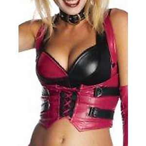 Rubies Women's Secret Wishes DC Comics Batman Arkham City Harley Quinn Costume, As Shown, Medium