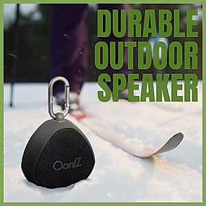 OontZ Clip Portable Wireless Bluetooth Speaker with Carabiner, 12W IPX7 Waterproof Outdoor Travel Speaker