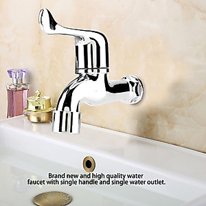 Zerone Plastic Faucet, Chrome Finish, Fish Tail, Wall Mount, Single Handle, Bathroom and Sink Use