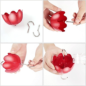 Ant Moat for Hummingbird Feeders, Ant Guard for Hummingbird & Oriole Feeders, Insect Guard with Large Capacity, Metal Hummingbird Feeder Ant Guard, 4 OZ x 2 Pack