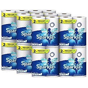 Sparkle Paper Towels, 24 = 47 Regular Rolls, Modern White, Pick-a-Size Plus