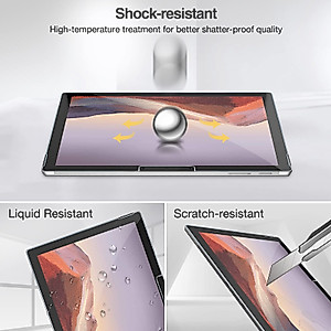 ProCase 2 Pack Screen Protector for Surface Pro 7 Plus/Surface Pro 7 / Pro 6 / Pro 5 / Pro 4, Tempered Glass Screen Film Guard Screen Protector for 12.3 Inch Suface Pro 7 Plus Surface Pro 7 6 5 4
