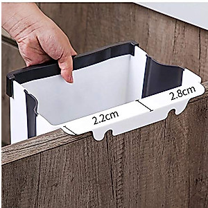 VidiGi -2 Pack Brown Hanging Trash Can | Small Waste Basket Garbage Bin 2.4 Gallon | Collapsible Mini Garbage Bin Bedroom Bathroom | Wall Mounted Folding Waste Bin Kitchen Cabinet Door Hanging