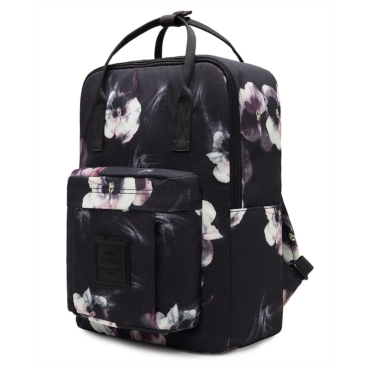 HotStyle BESTIE Floral Backpack, Stylish Bag for College Travel Work Everyday, Black