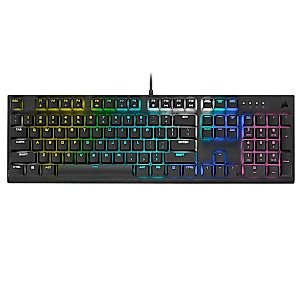 Corsair Clavier Gaming mecanique - Switch Cherry Viola - Retroeclairage LED RGB - USB 3.0 Type-A - 100% Anti-ghosting avec Rollover complet (NKRO) - AZERTY Francais