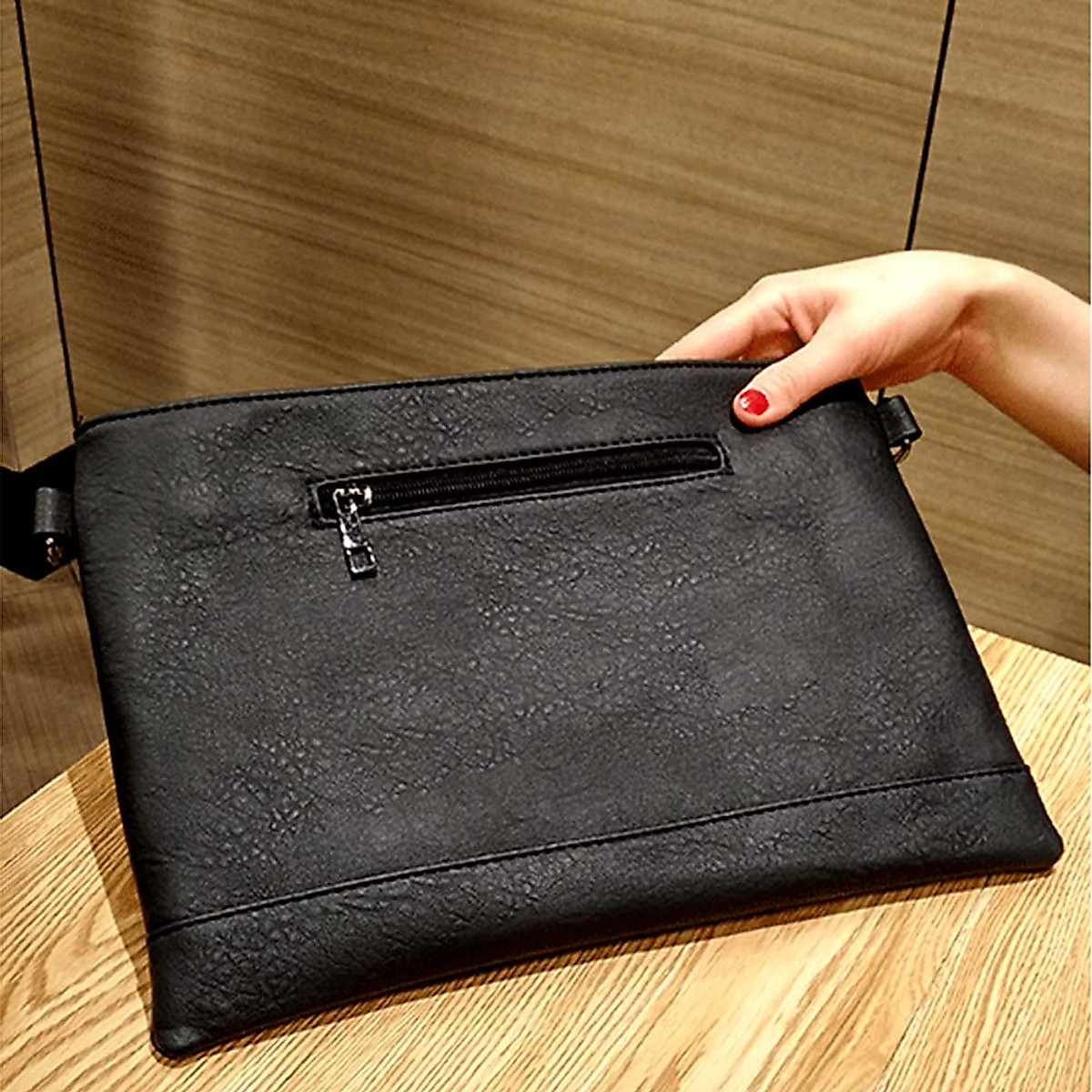 Segater® Women & Men Rivet Clutch Ladies Punk Style Purses Soft Leather Studded Cell Phone Shoulder Bag Crossbody Bag