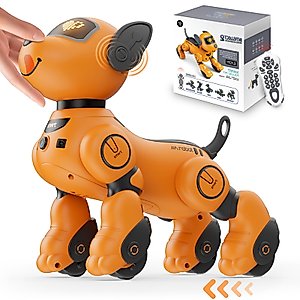 VATOS Robot Dog Toy for Kids, Voice & 2.4GHz Remote Control Robot Pet with Interactive Touch Sensors, Over 20+ Responses, Program Mode, Robotic Puppy Toy for Kids Boys & Girls