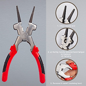 KOTTO Welding Tools, MIG Welding Pliers Multi-function 8" Anti-Rust MIG Pliers with High Carbon Steel Welding Chipping Hammer, Wire Brush and Storage Case