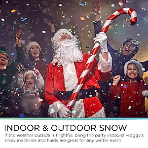 Froggy's Flakes Snow Machine Fluid, Long-Lasting Formula Snow Fluid with 75+ Feet Float/Drop, 4 Gallon Case