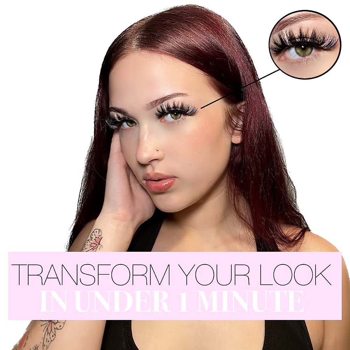 DOLLSTHETIC® - Original Doll | Glitter eyelashes, Thicker and fuller, comfortable lash band, TikTok Viral, 60 Wears Reusable Faux Mink Lashes, 25mm - 1 Pair