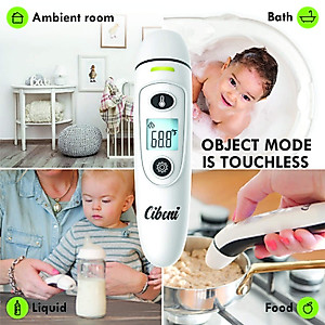Cibeni Forehead Thermometer for Adults and Kids - Ear Forehead - 2020 Revolutionized Algorithm - Clinical Accuracy Instant Read Digital Infrared Thermometer