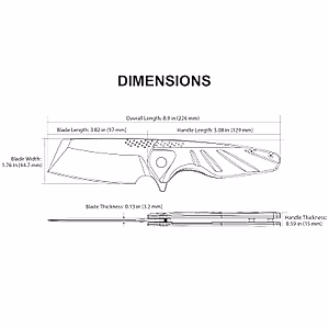 OKNIFE Gaur Folding Pocket Knife with Deep Carry Pocket Clip for Men, EDC Camping Knife with Micarta Handle for Hunting, Hiking, Survival