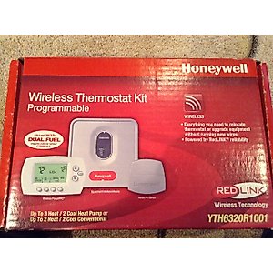 Honeywell YTH6320R1001, Programmable Redlink Enabled Wireless Focuspro Thermostat Kit, 1, White