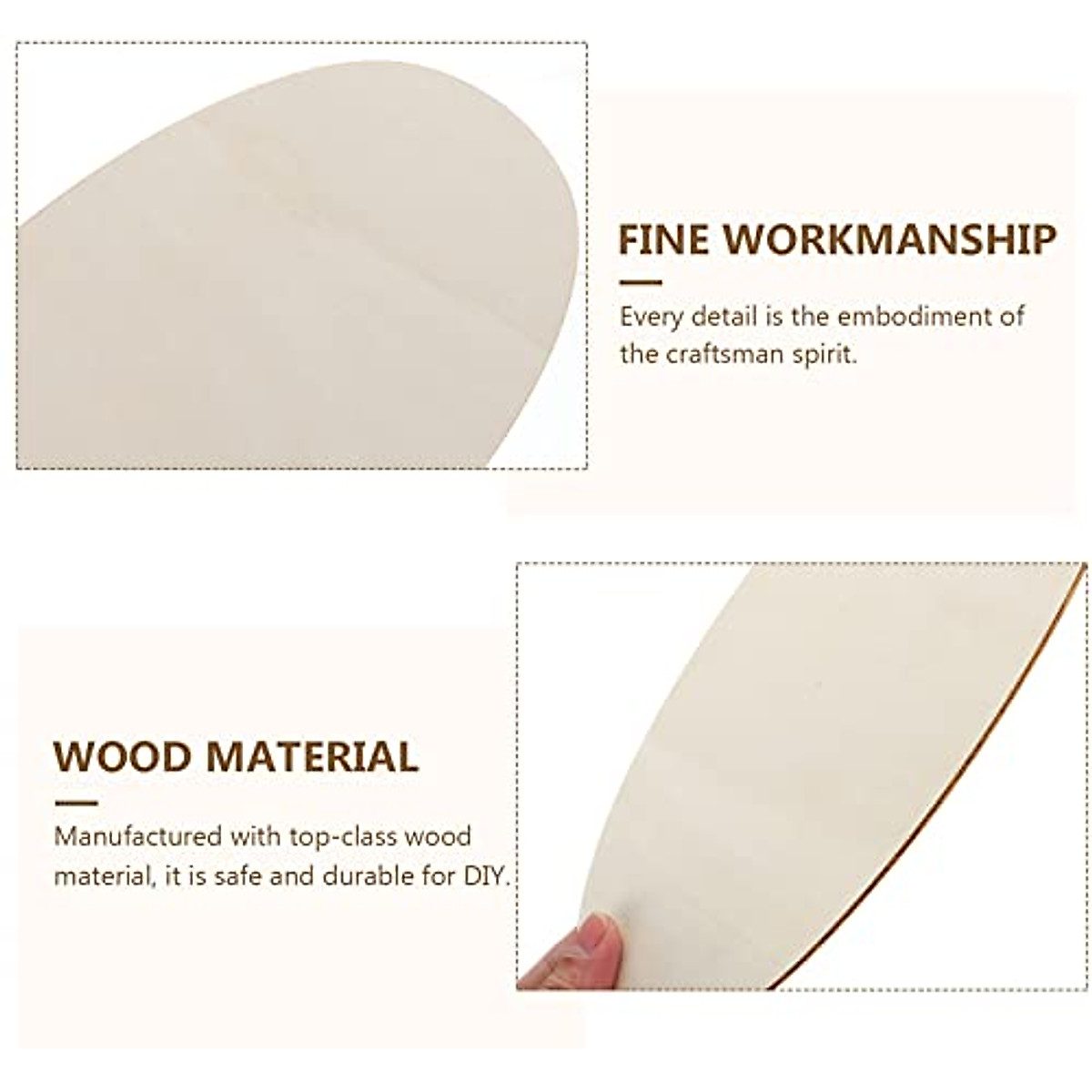 SEWACC Homemade Ornaments 10pcs Unfinished Hanging Wood Sign Oval Blank Door Plaque DIY Wood Chips Banners Garden Decorations for Wall Door Window 14x27CM Woodsy Decor