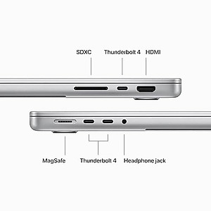 Apple 2023 MacBook Pro Laptop M3 Pro chip with 12‑core CPU, 18‑core GPU: Built for Apple Intelligence, 14.2-inch Liquid Retina XDR Display, 18GB Unified Memory, 1TB SSD Storage; Silver