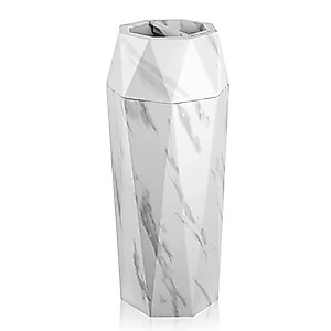 WICHEMI Commercial Outdoor Trash Can Stainless Steel Outdoor Trash Can with Lid, Removable Inner Bucket Garbage Can for Home, Office, Restaurant and Elevator Entrance