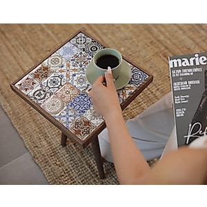 Comfyt Side Table, Coffee Table, End Table, Home Decor Table, Nightstand Nesting Table, Bedside Table, Accent Table, Home Essentials, Solid Wood Table, Mexican Tile Table, Ceramic End Table