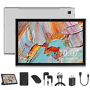 qunyiCO Android Tablet 10 inch Tablets Y20 (10.1'') Android 10.0 Tablet, 4G Dual SIM, 4GB RAM 64GB ROM, 8000mAh, 1280x800 IPS, 5MP+13MP Dual Camera, 5G / 2.4G Dual WiFi, Type C/OTG/GPS