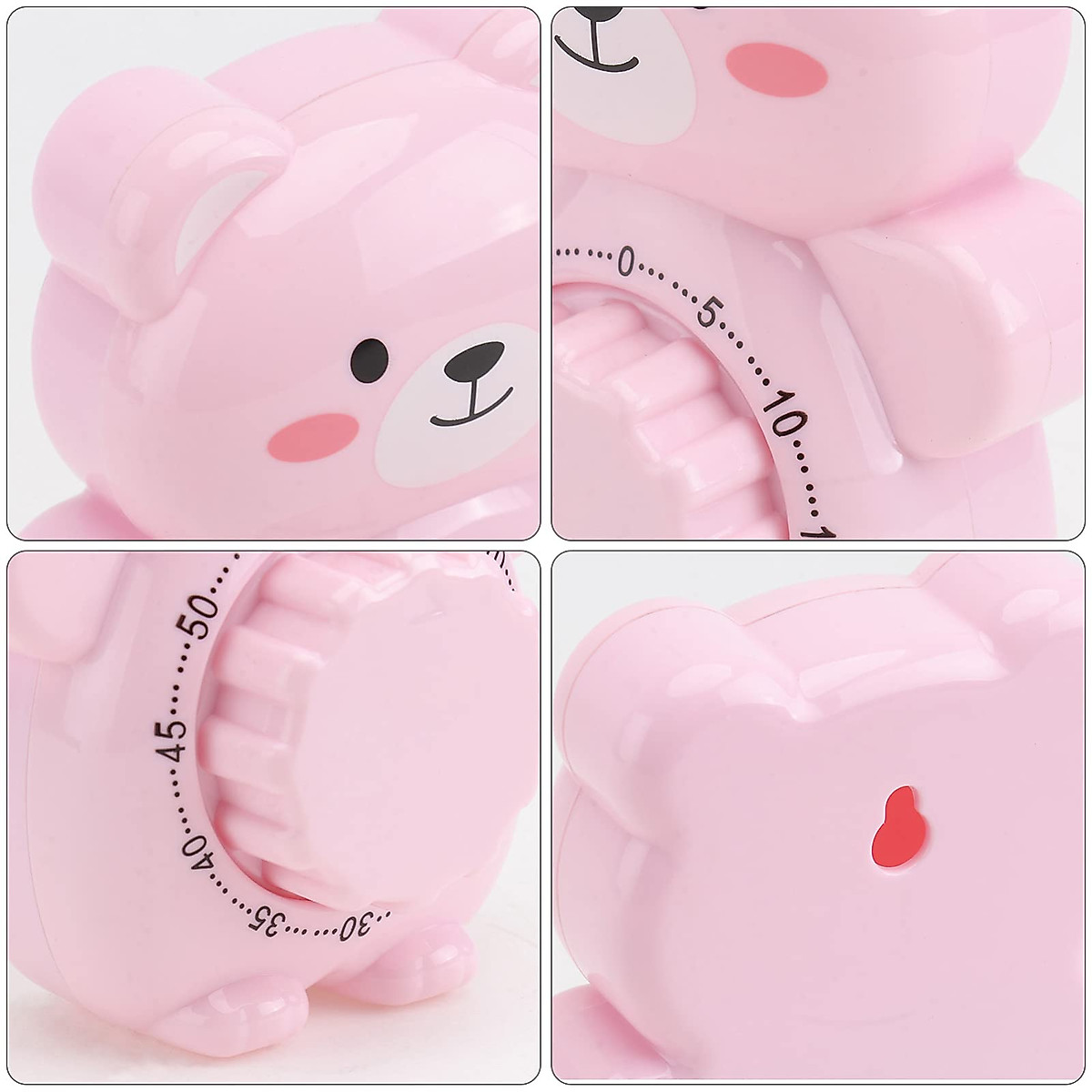 Cabilock 1pc Bear Timer Mechanical Timer Cooking Timer Countdown Timer No Battery Timer Learning Timer Frying Timer Cartoon Reminder Statue Kitchen Utensils Toddler Small Gift Abs