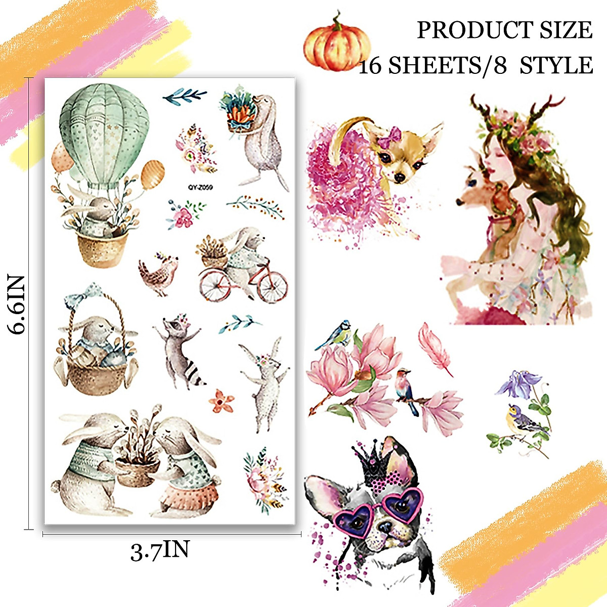Rub on Transfers for Crafts, 16Sheets Animals and Gilrs Rub on Transfer Stickers Rub on Stickers Transfer Stickers Rub on Transfer Rub on Transfer Paper Transfers for Crafts for Junk Journa