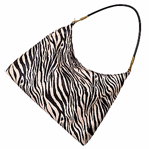 1pc Shoulder Bags Camera Shoulder Strap Zebra Print Bag Shoulder Handbags Black Tote Bag for Women Crossbody Bags for Women Lady Bag Pu Miss Pearlescent Underarm Bag White