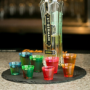 Party Essentials Hard Plastic 2-Ounce Shot/Shooter Glasses, 40-Count, Assorted Neon