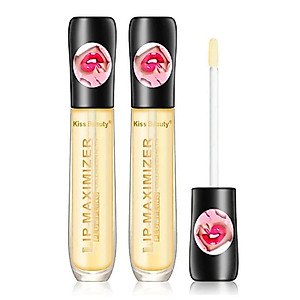 2 PCS Cozzo Lip Plumper, Vitamin E Plumping Lip Maximizer Serum Transparent Toot Lip Oil Lip Plumper Gloss, Instant Lip Filler Plump Lip Enhancer Serum (2 PCS)