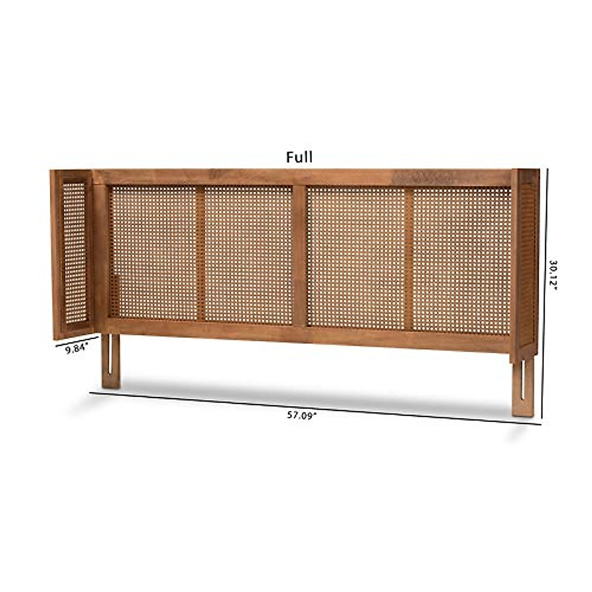 BOWERY HILL King Size Ash Brown Finished Wood Headboard