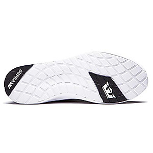 Supra Women's Factor Endure Skateboarding Shoes, Black Black Dk Grey White M 42, 12.5