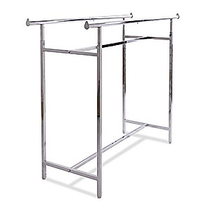 Econoco - Adjustable Double Bar Rectangular Hangrail Rack in Chrome