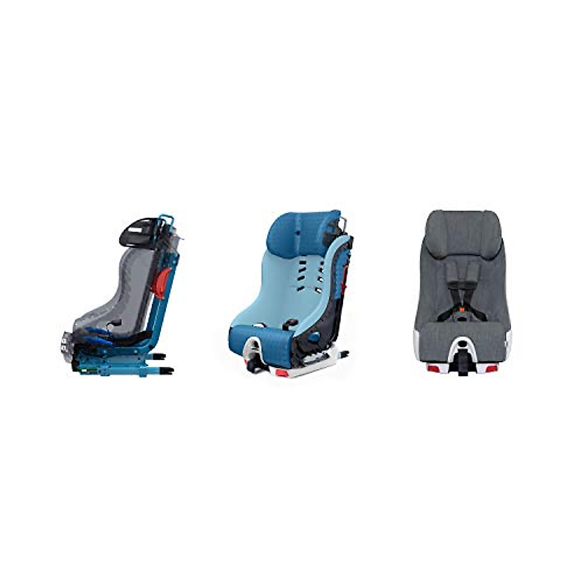Clek Foonf Convertible Car Seat with Rigid LATCH system, Crumple Zone safety system, Adjustable Headrest, Reclining Design and Anti-Rebound Bar (Cloud)