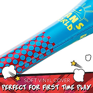 Franklin Sports Ryan's World Kids Baseball Bat + Ball Set - Soft Plastic Jumbo Bat + Baseball for Kids + Toddlers - Beginner Toy Baseball Bat Set