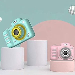 LKYBOA Cartoon Children's Camera - Dual Lens HD Digital Video Camera Small SLR Gift (10x7x5cm) (Color : B)