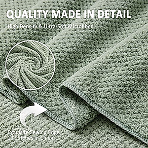 Bathroom Towel Set Green 4 Pack-35x70 Towel,600GSM Ultra Soft Microfibers Bath Towel Set Extra Large Plush Bath Sheet Towel,Highly Absorbent Quick Dry Oversized Towels Spa Hotel Luxury Shower Towels