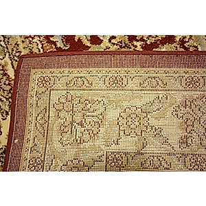 Unique Loom Voyage Collection Traditional Oriental Classic Intricate Design Area Rug (3' 3 x 5' 3 Rectangular, Red/Tan)