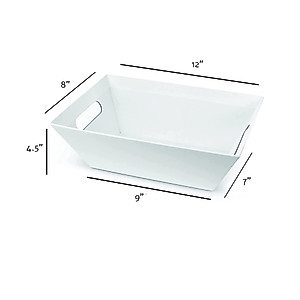 [5 Pk] Large White Baskets for Gifts Empty to Fill, Large Basket Bags, Gold Pull Bows | Wine Gift Basket Kit | DIY for Christmas, Easter, Bridesmaid, Wedding | Gift to Impress- Upper Midland Products