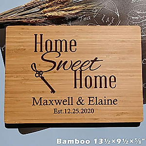 Housewarming Gifts, Personalized Cutting Board for Men, Parents, Couples, Newlyweds, New Home Decor, New Apartment, First Home - Home Sweet Home