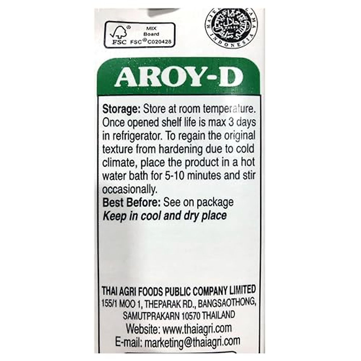 Aroy-D Coconut Milk 16.9 Fluid Ounce (500ml), Pack of 12