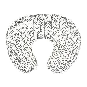 2 Pack (Arrow & Speckles) Nursing Pillow Cover Slipcover for Breastfeeding Pillows, Soft and Comfortable Safely Fits On Standard Infant Nursing Pillows (Arrow & Speckles) (Arrow & Speckles)