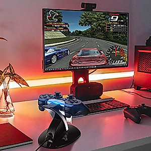 TNP PS3 Controller Charger Stand for Sony Playstation 3 Controller Dualshock 3 Charging, 2 Tier Docking Station Stand and 2 USB PS3 Cable Compatible Ports with LED Indicators, Slim Black