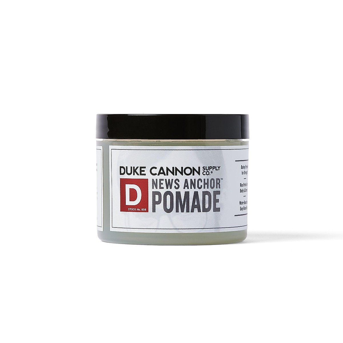 Duke Cannon Supply Co. - News Anchor Pomade, Sandalwood and Citrus Hints (4.6 oz) Natural Matte, Medium-to-Strong Hold Pomade for All Hair Types