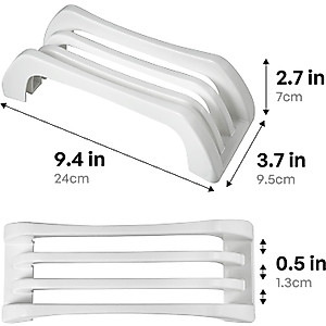 carrotez Index Plastic Cutting Board Holder, Cutting Board Organizer Stand Holder, Cutting Board Organizer Rack Storage, Baking Sheet, Bakeware, Cookie Sheet Organizer 0.6 Inch Width Slots - White